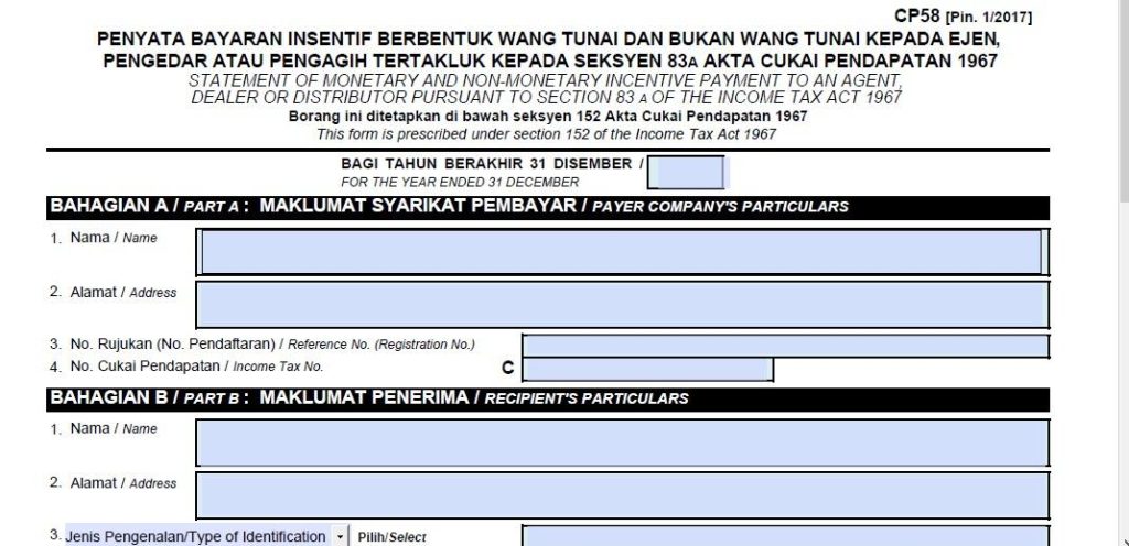 LHDN CP58-Compulsory LHDN Document If You Pay Commission - Best Selling ...