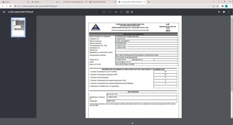 Steps to Submit Borang E & CP8D | Syntax Technologies